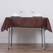 "Efavormart 60"" SILVER Satin Square Tablecloth Overlay - Topper Cover ...