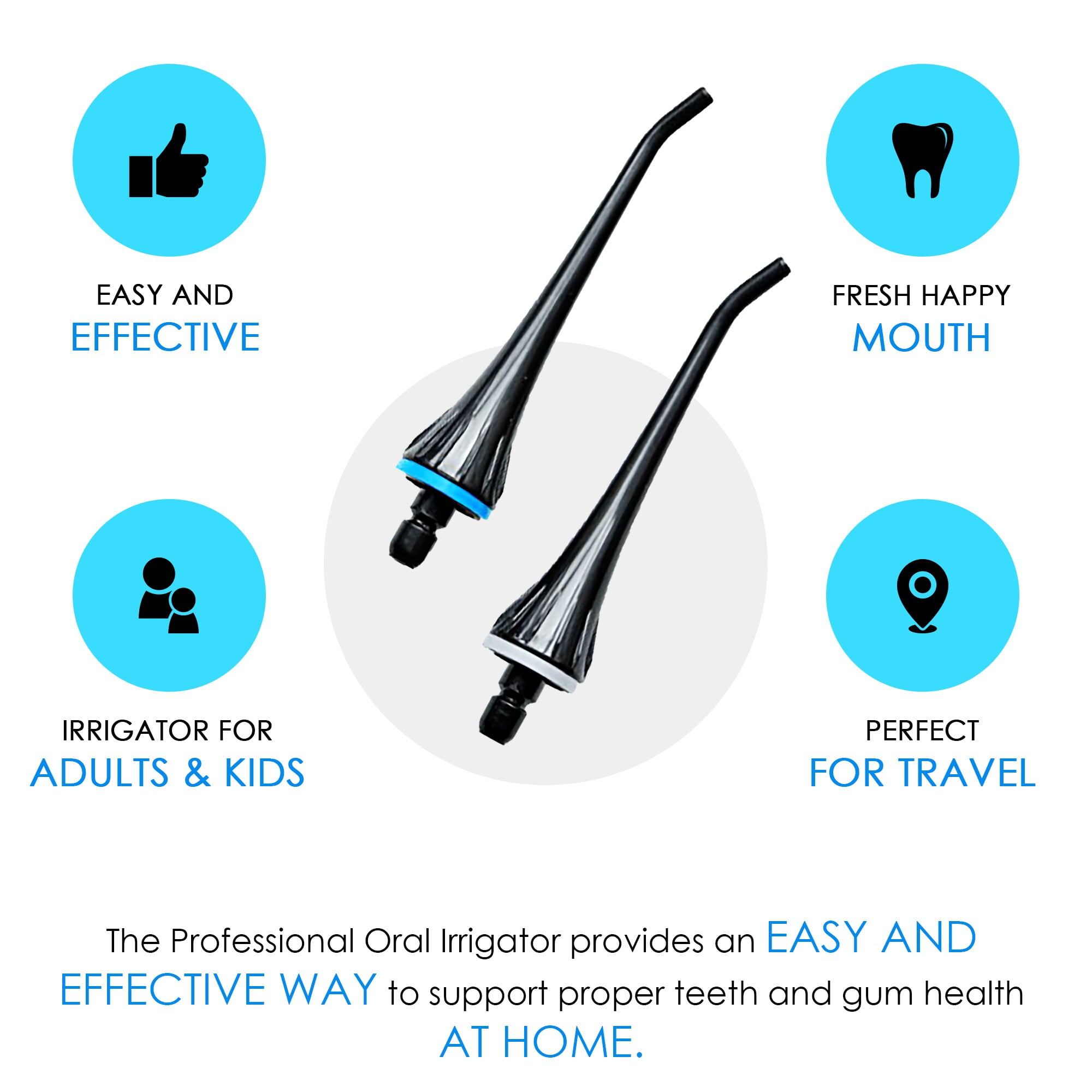 ToiletTree Products Poseidon Oral Irrigator Replacement Tips, Twin Pack ...