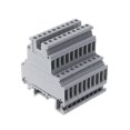 HannLk 50 Pcs UKK3 DIN Rail Double Level Dual Row Terminal Block 500V ...