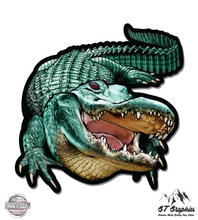 Alligator Gator Jaws - 12" Vinyl Sticker Waterproof Decal - Walmart.com