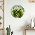 2D Flat 1pc 10Inch Wooden 1pc Decorative Round Wooden Wall Clock Non ...