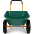 Simpli Magic Steel & Plastic Dual-Wheel Wheelbarrow, Push & Pull Lawn ...