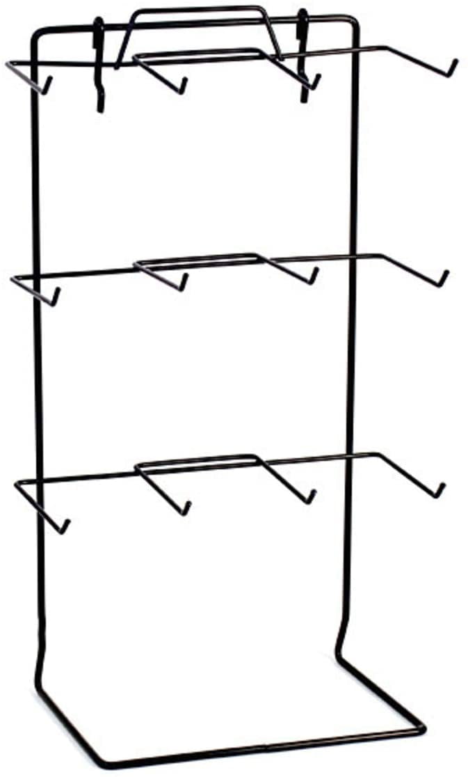 2 PACK - Black Finished 12 Single Peg Hook Counter Top Display Rack ...