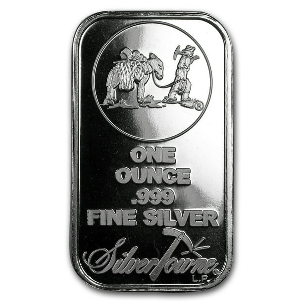 SilverTowne Mint - 1 oz Silver Bar - SilverTowne - Walmart.com ...