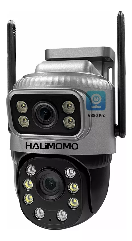 Cámara De Seguridad Wifi Ip66 Full Hd De Doble Lente V380 Pro Halimomo ...