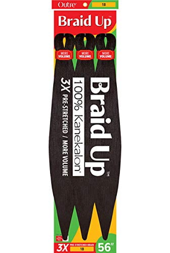 Outre Braid Up 100% Kanekalon Pre-Stretched Braiding Hair 3x (Color ...