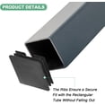 4-Pack Tubing End Caps, 3 x Inch Plastic Square Hole Plugs Inserts for ...
