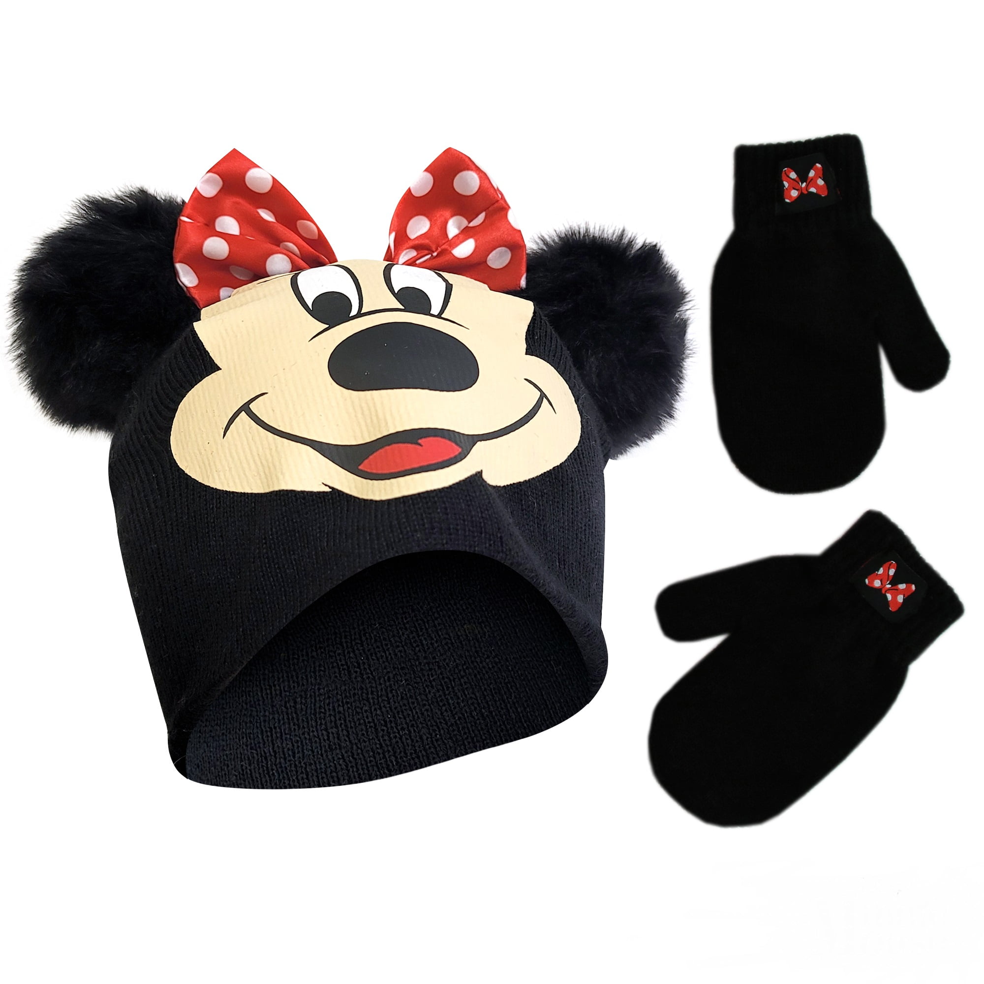 Disney Kids Winter Hat and Toddler’s Mittens, Minnie Mouse Baby Beanie ...