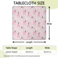 Backed Square Tablecloth with Hawaiian Floral and Palm Leaf Designs ...