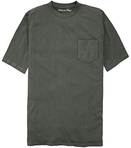 Falcon Bay 100% Cotton Pocket T-Shirt Charcoal XLT - Walmart.com