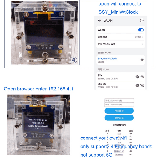 Esp8266 Diy Electronic Kit Mini Clock Oled Display Connect With Shell