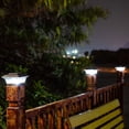 Solar Post Cap Lights Outdoor LED Lighting Deck Fence Cap Light Two ...