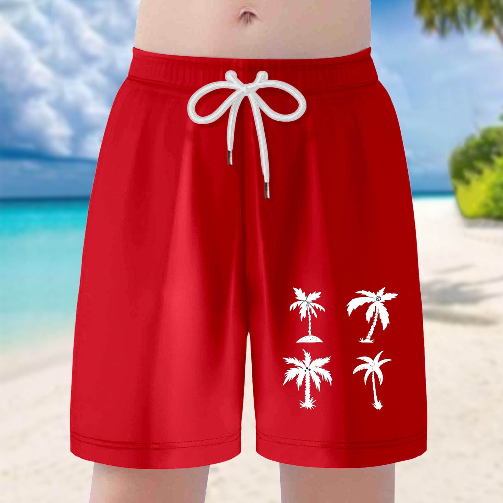 Click here for Wenxiaoo Tween Swim Trunks For Boys Floral Toddler... prices