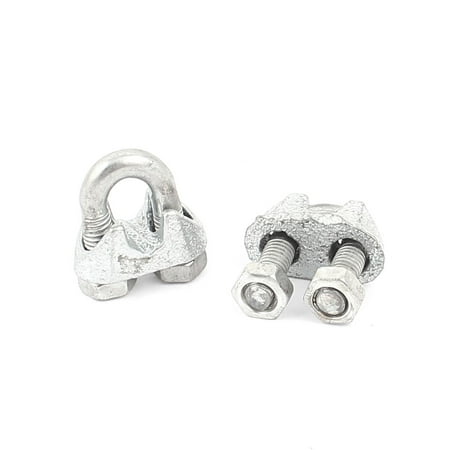 6mm U-Bolt M4.5 Threaded Metal Wire Rope Cable Clip Clamp Fastener ...