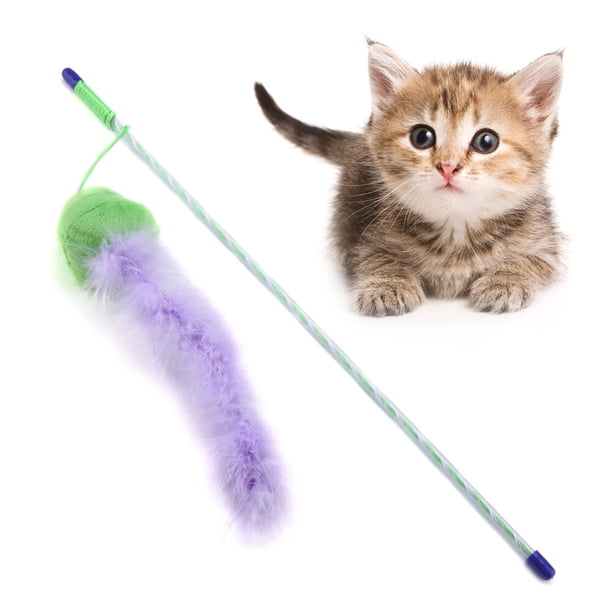 AVEKI Hairy Funny Cat Kitten Pet Play Toy Cat Catcher Shaggy Teaser ...