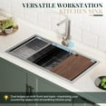 45x22 Inch Undermount Kitchen Sink Workstation, 16 Gauge 304 Stainless ...