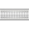 Ekena Millwork 37"H x 8'L Fiberthane Traditional Unassembled Balustrade ...
