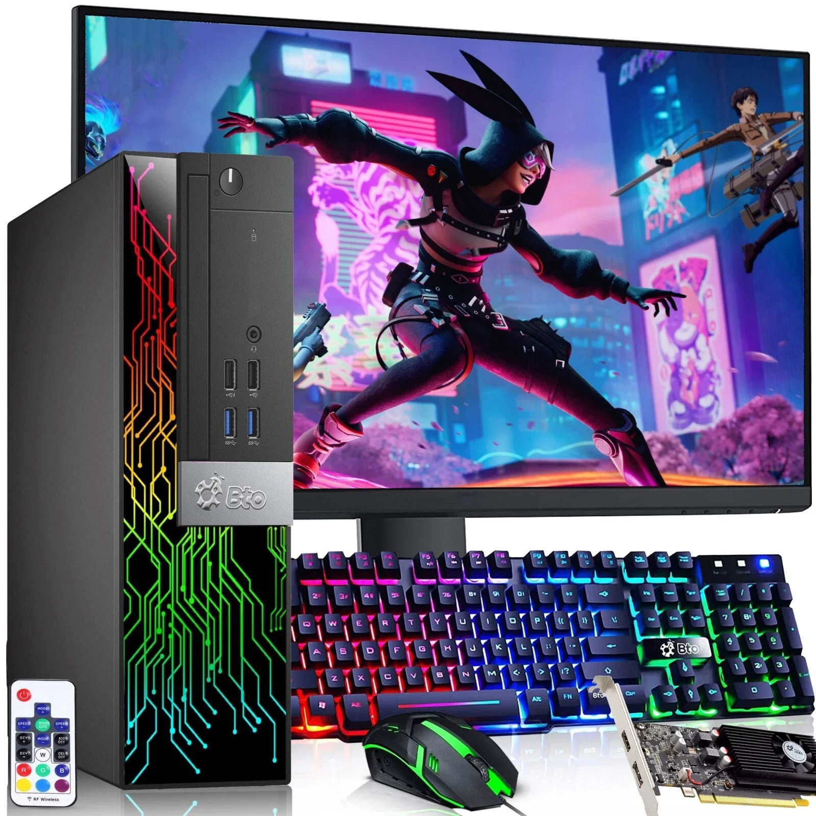 Restored Dell BTO RGB Gaming Desktop PC Intel Quad-Core i7-6700, 16GB ...