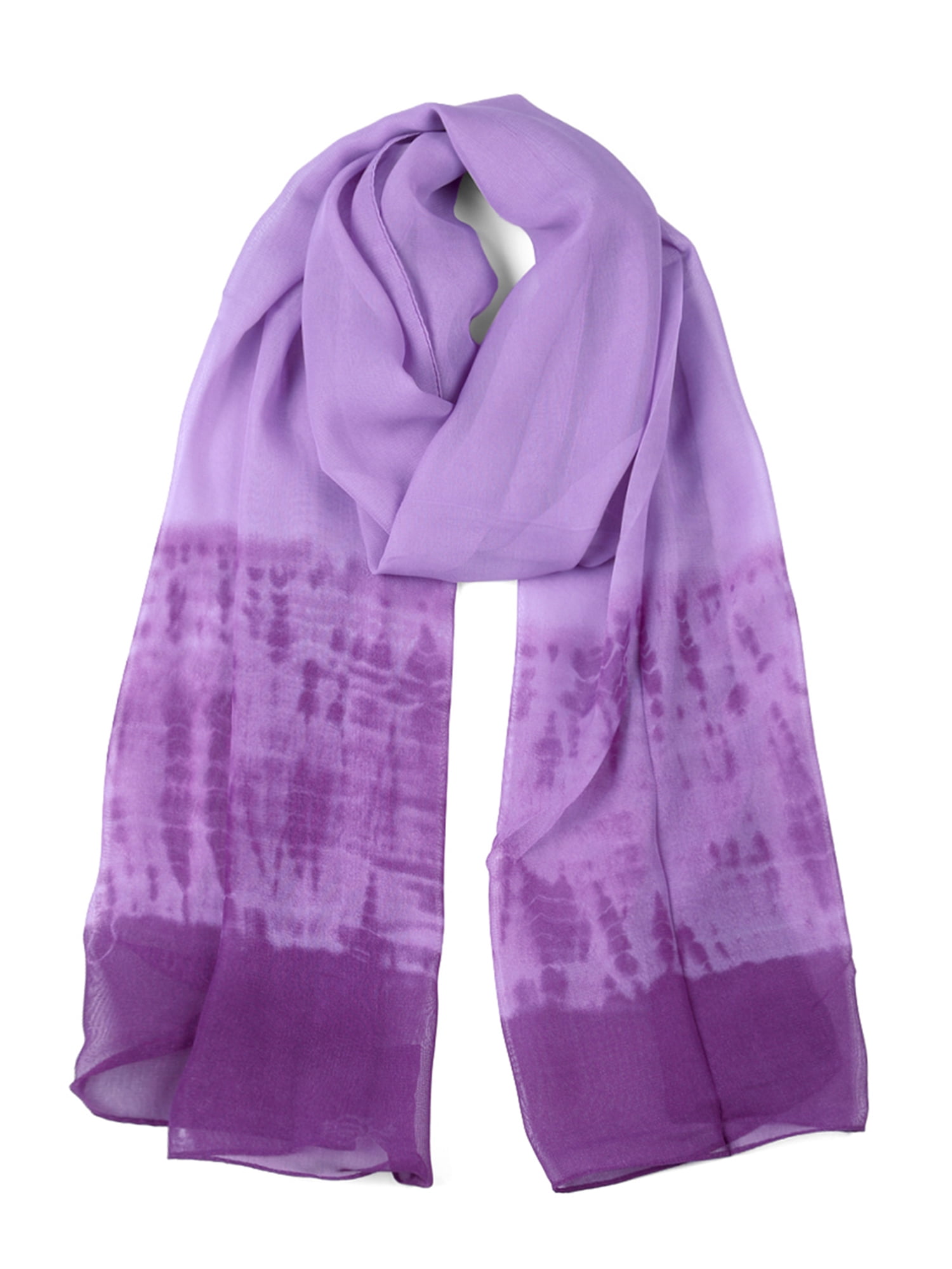 Unique Bargains - Long Chiffon Scarf Gradient Color Scarf For Women ...