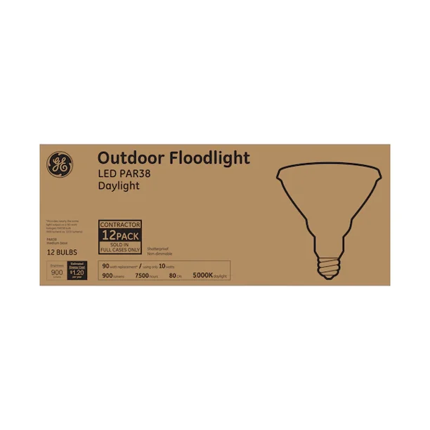 GE LED Flood 90-Watt LED PAR38 Daylight Medium Base Flood Light Bulb ...