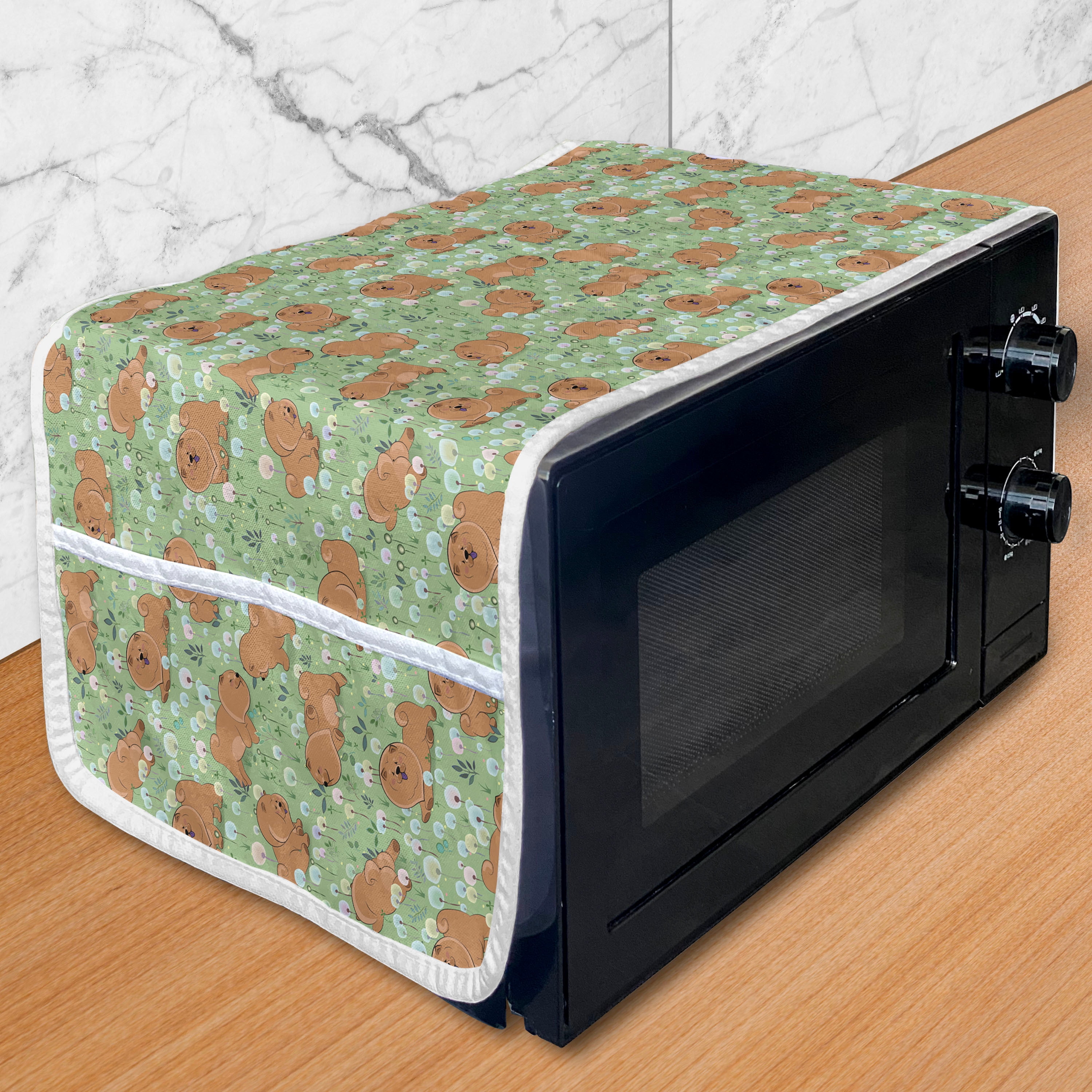 Cartoon Microwave Oven Cover, Pattern of Chinese Lion Dog Chow Chow ...