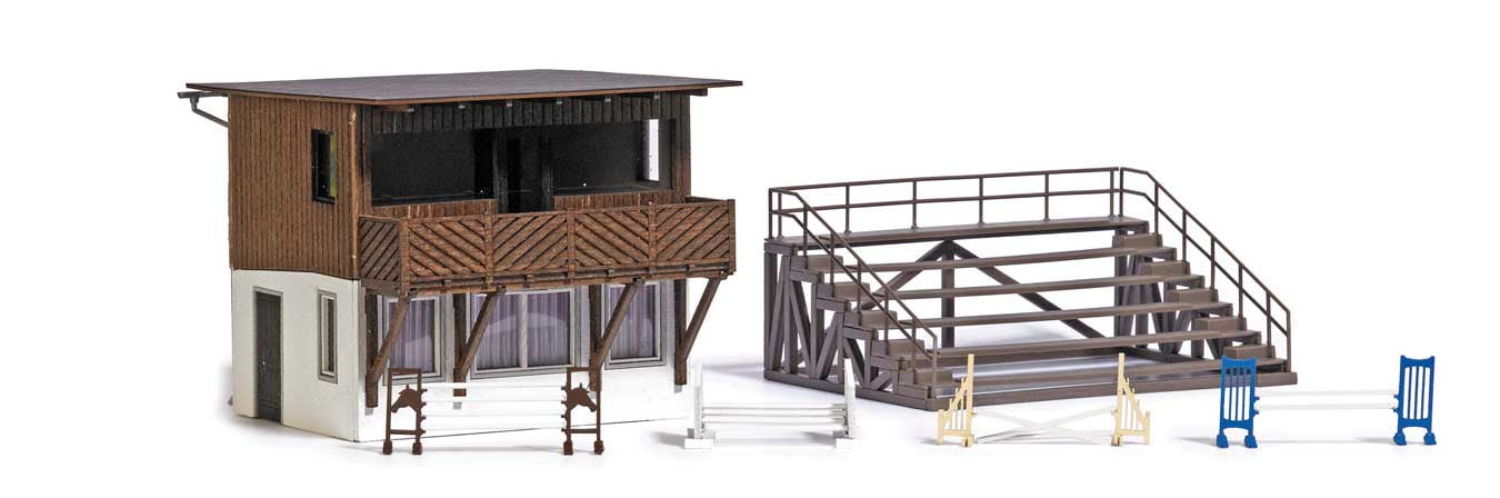 Busch HO Scale Horse Riding Arena Set Kit (Viewing Stand with Bleachers ...