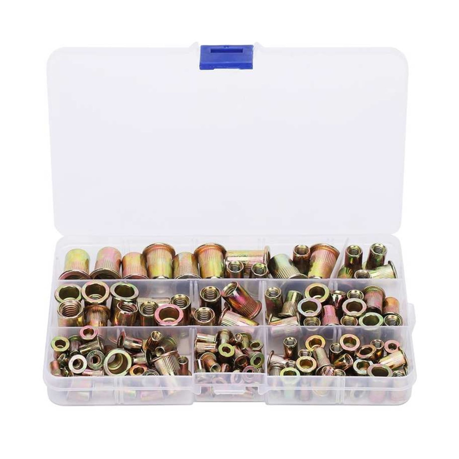 150 Pcs M3/M4/M5/M6/M8/M10 Écrou à Rivets Galvanisé Ensemble Insert ...