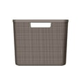 Curver Jute Basket Large, Resin Plastic Storage Bin, Warm Grey, 4 Pack ...