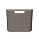 Curver Jute Basket Large, Resin Plastic Storage Bin, Warm Grey, 4 Pack ...