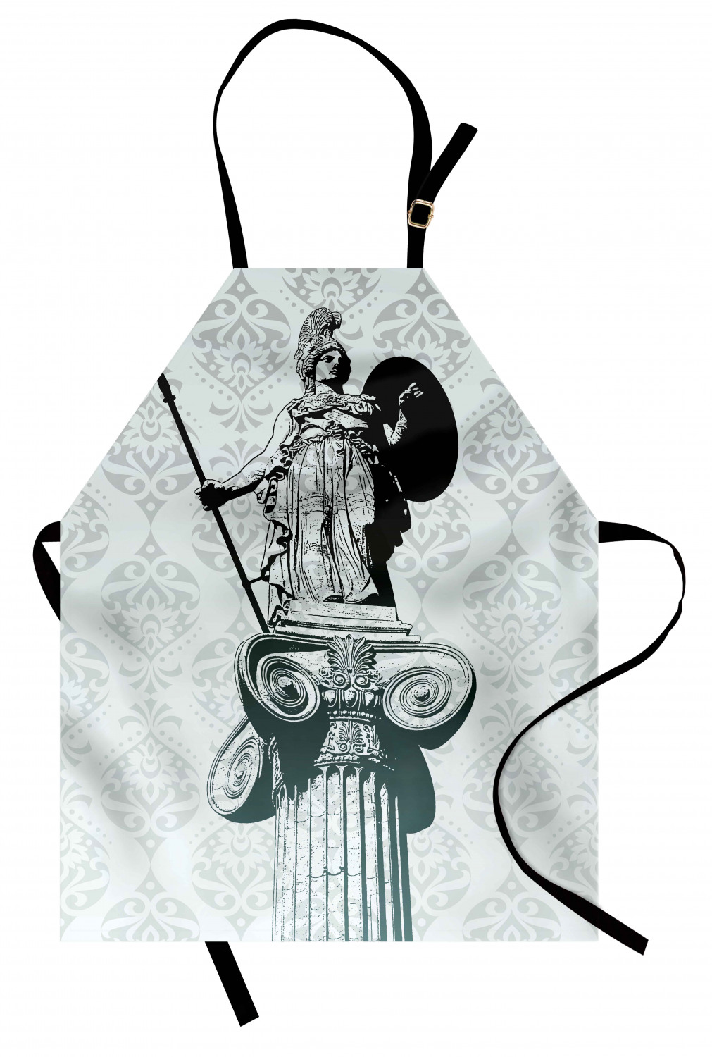 Sculptures Apron Statue of Athena on Baroque Background Ancient Greek ...