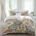 4 Piece Duvet Cover Set Cal king, Abstract Bohemian Ethnic Pattern ...
