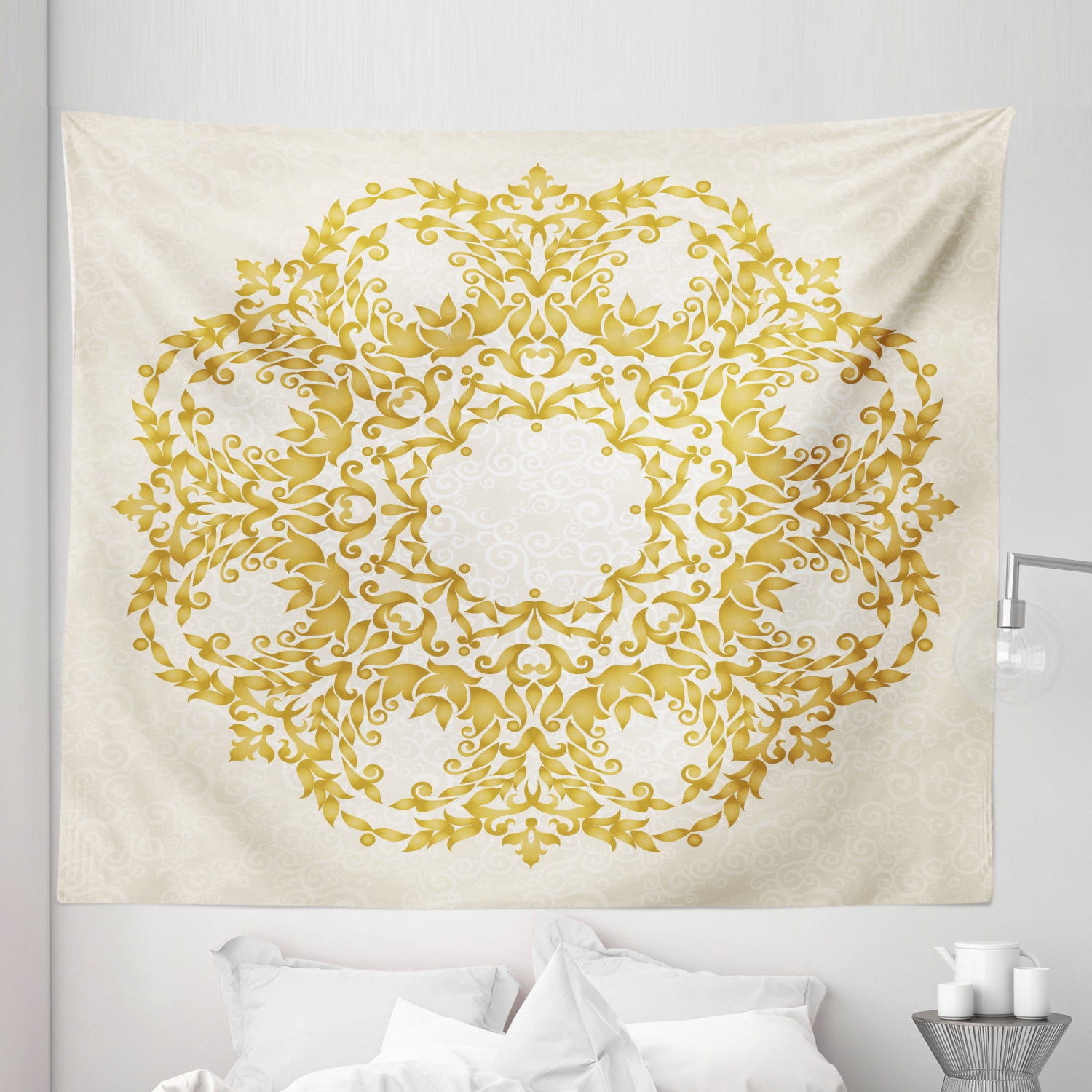 Victorian Tapestry, Traditional Floral Round Circle with Baroque ...