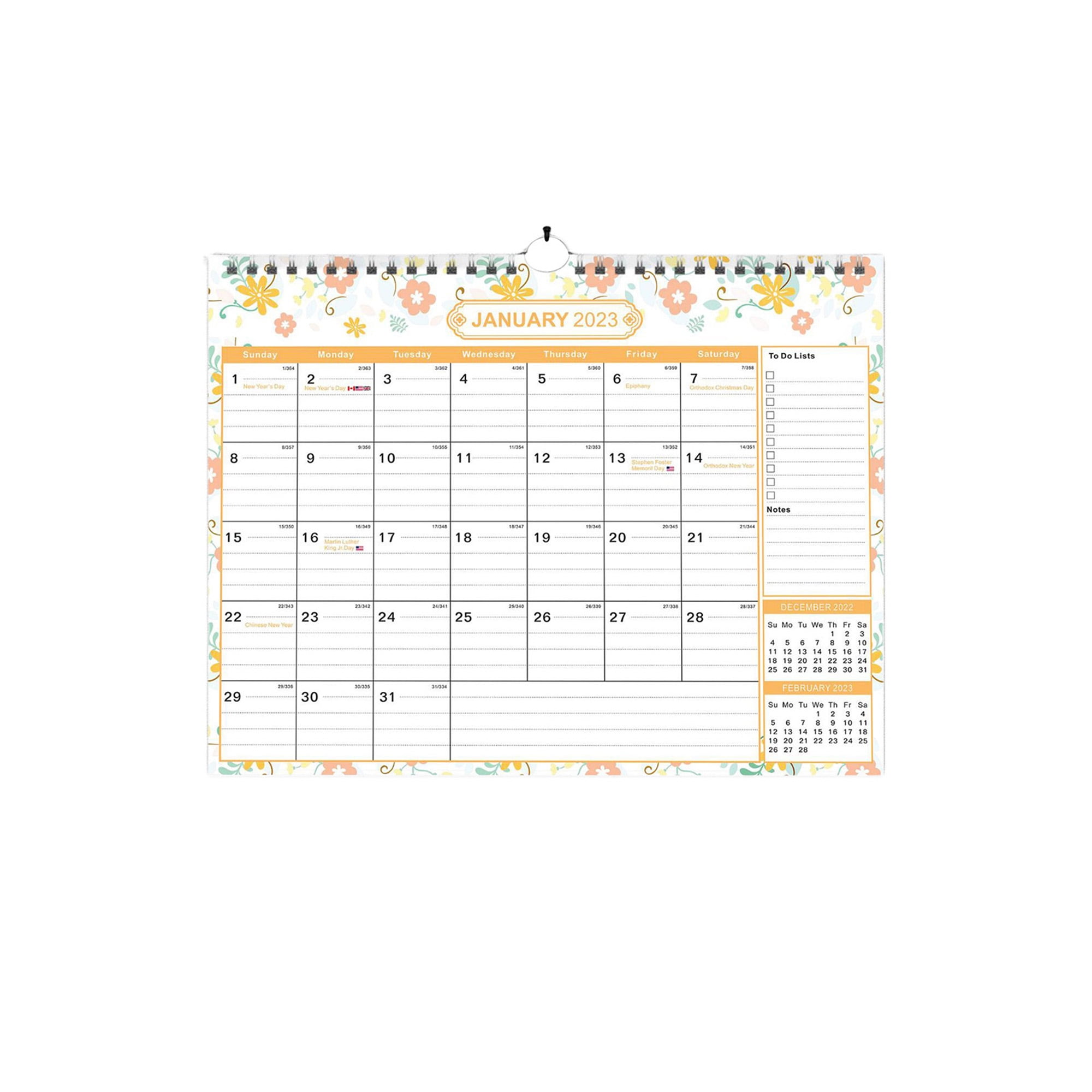 SAYOO 2022-2023 Wall Calendar, Large Hanging Monthly Calendar Planner ...