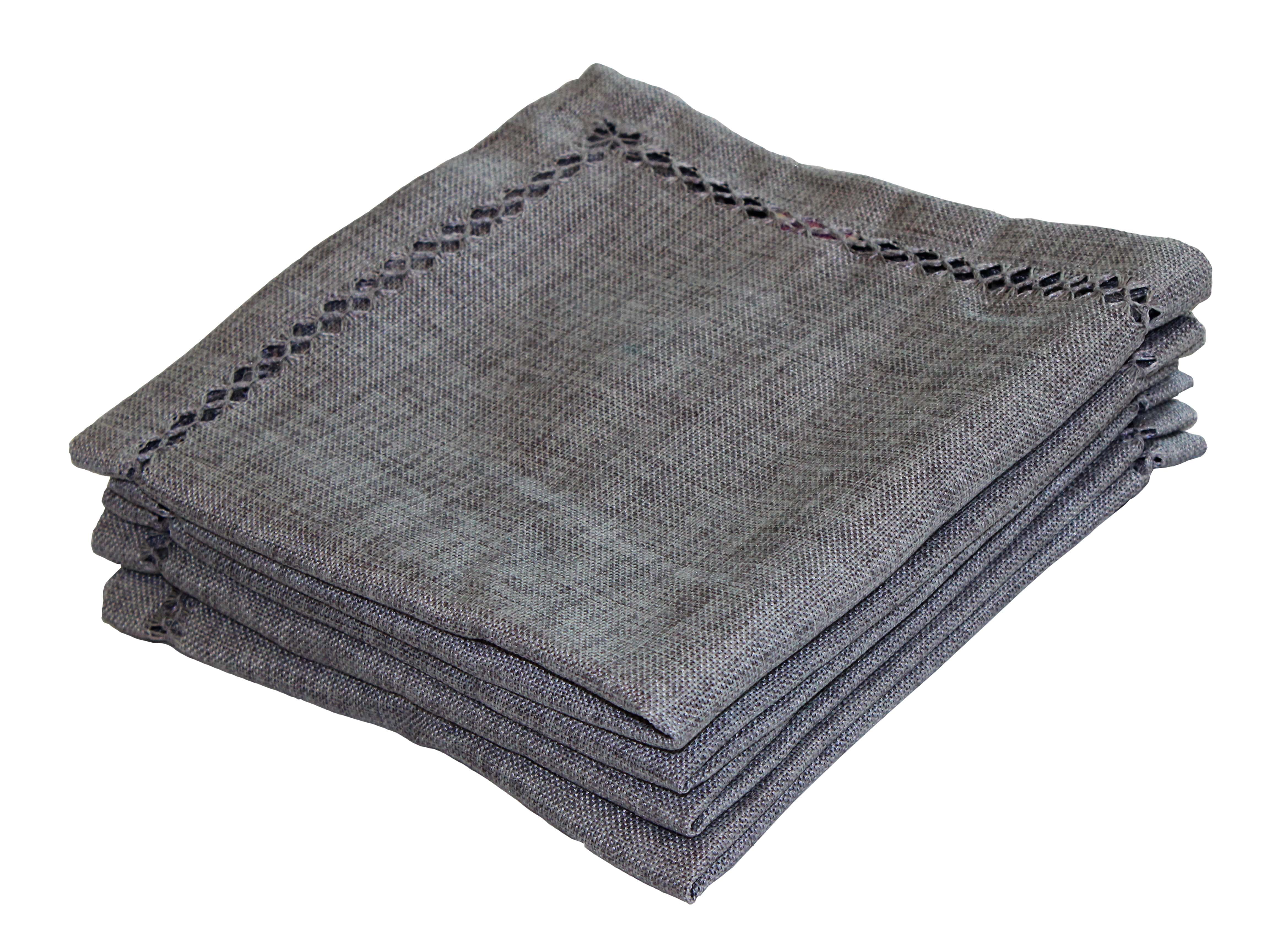 Hem Stitch Embroidered Vintage Design Set Of 4 Cloth-Napkin - Walmart.com