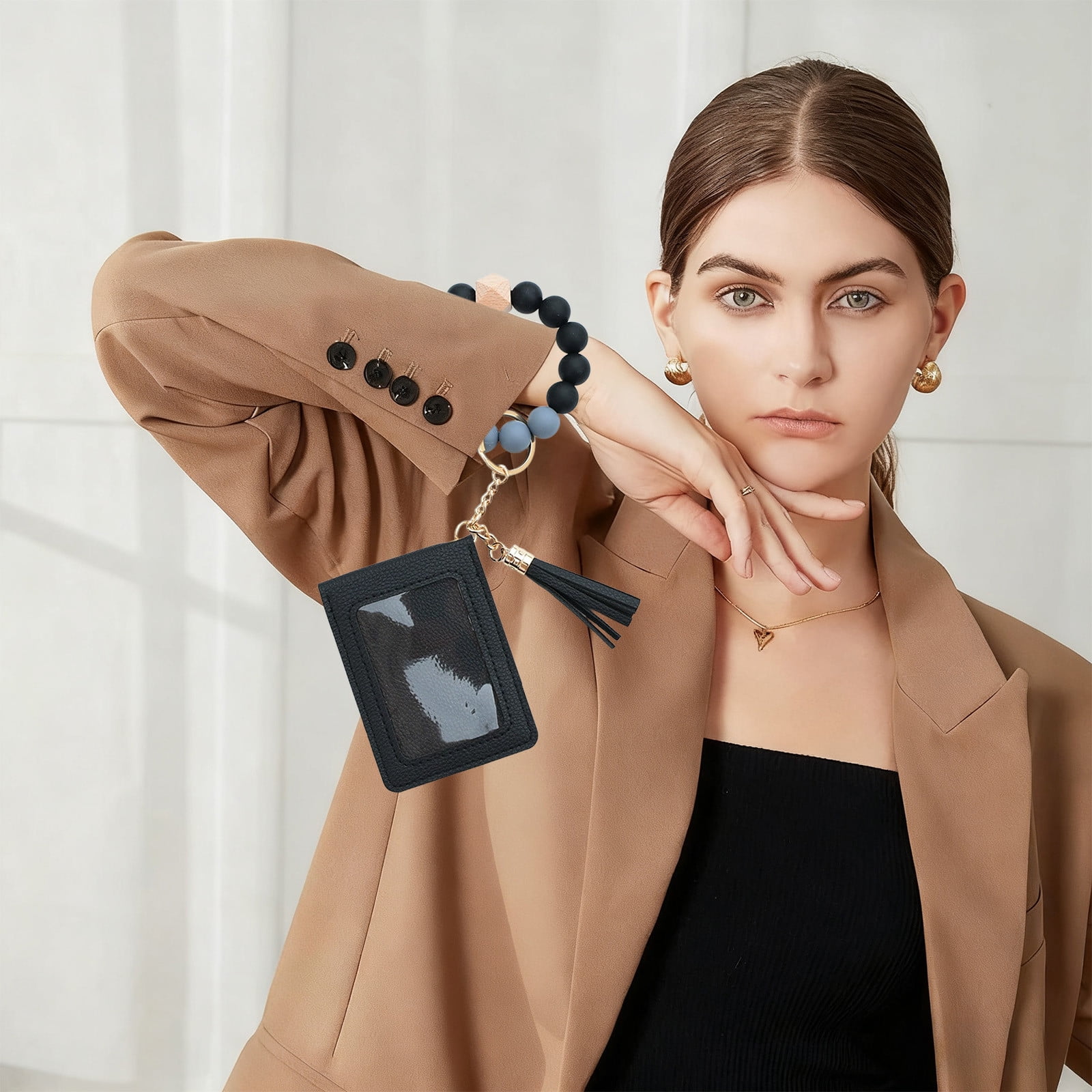 Click here for Rkstn Pu Leather Wallet  Card Case  Keychain  Blac... prices