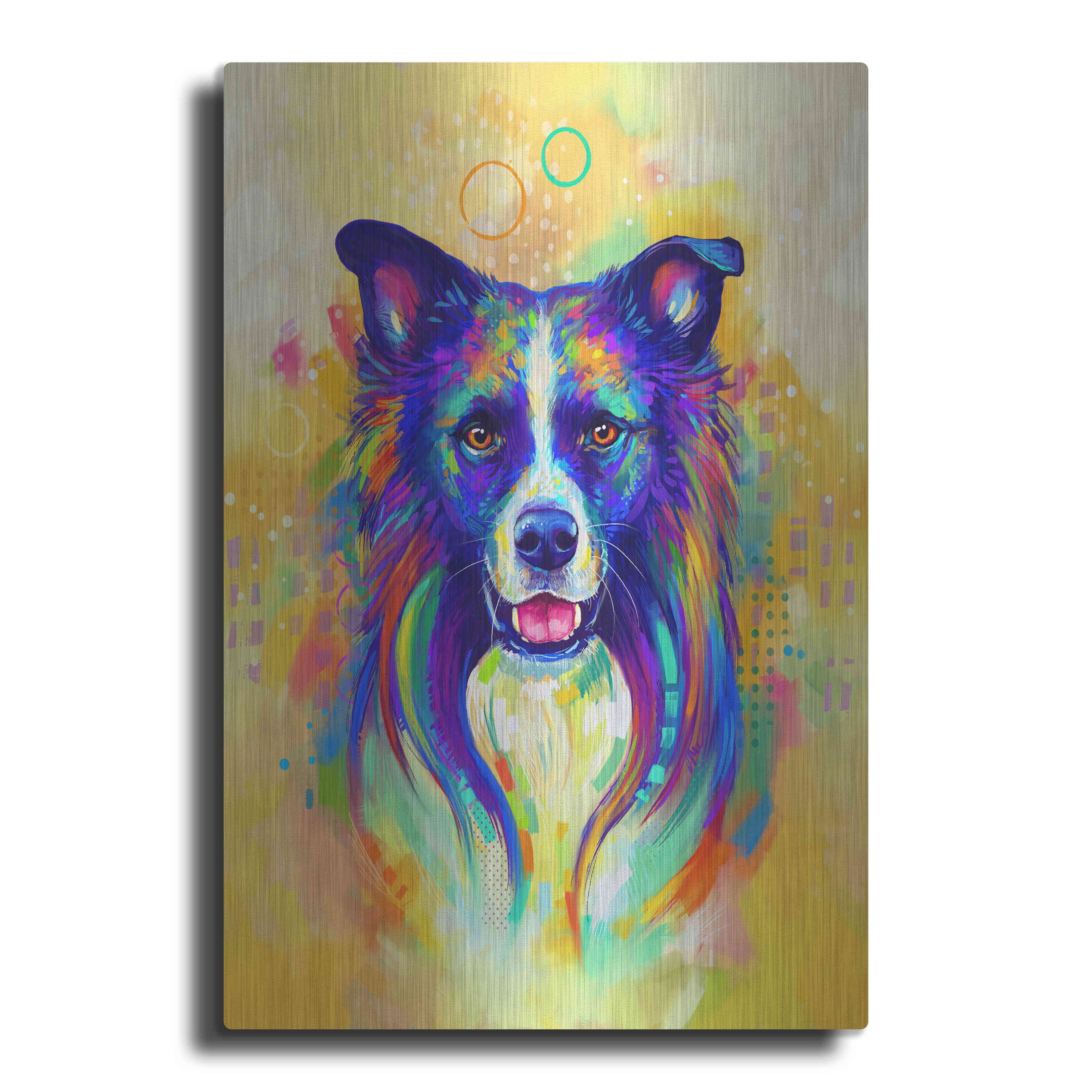 Luxe Metal Art 'Pop Art Border Collie 2' by Furbaby Affiliates, Metal ...