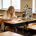DIXRUYEE Purple Leopard Yellow Background Pattern Backpack for School ...