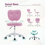 Purple PU Office Chair for Woman, Seizeen Adjustable Bling Desk Chair ...