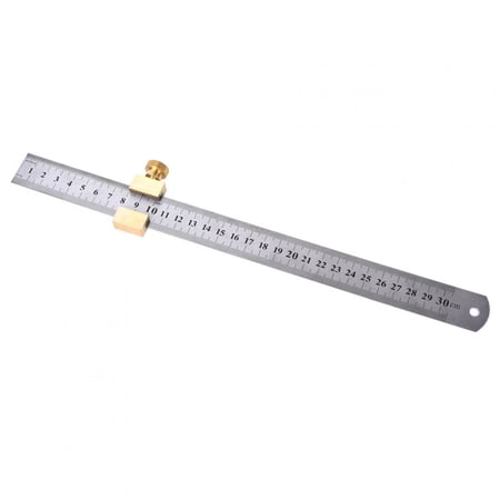Steel Steel Ruler, 30cm With Brass Slide Block Slide Block, For CNC ...