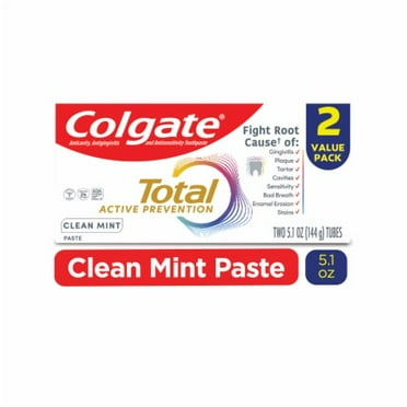 Colgate Total Toothpaste, Clean Mint, (2-Pack) - Walmart.com