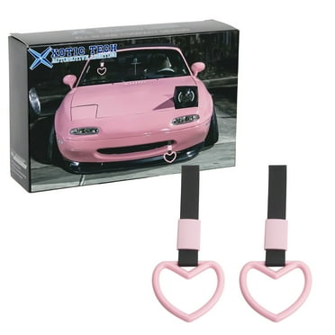 Xotic Tech 2 Pieces JDM Heart Shaped Car Handle Straps, Rear Bumper ...
