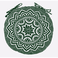 Handmade Round Cotton Chair Seat Pad with Ties 16x16 Inch, Tufted Thick ...