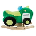 Tractor Rocker Toy-Kids Ride On Soft Fabric Covered Wooden Rocking ...