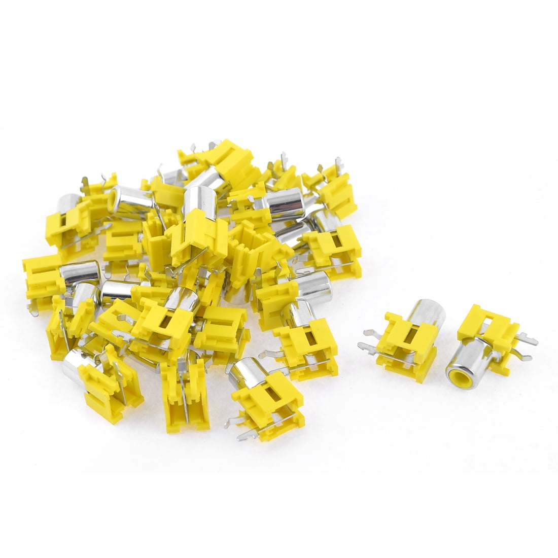 Unique Bargains 30 Pcs PCB Mount AV Single Female Jack RCA Socket ...