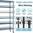 XF XINFENG 6 Tier Storage Shelves Adjustable Wire Shelving Heavy Duty Metal Shelves with Wheels ...