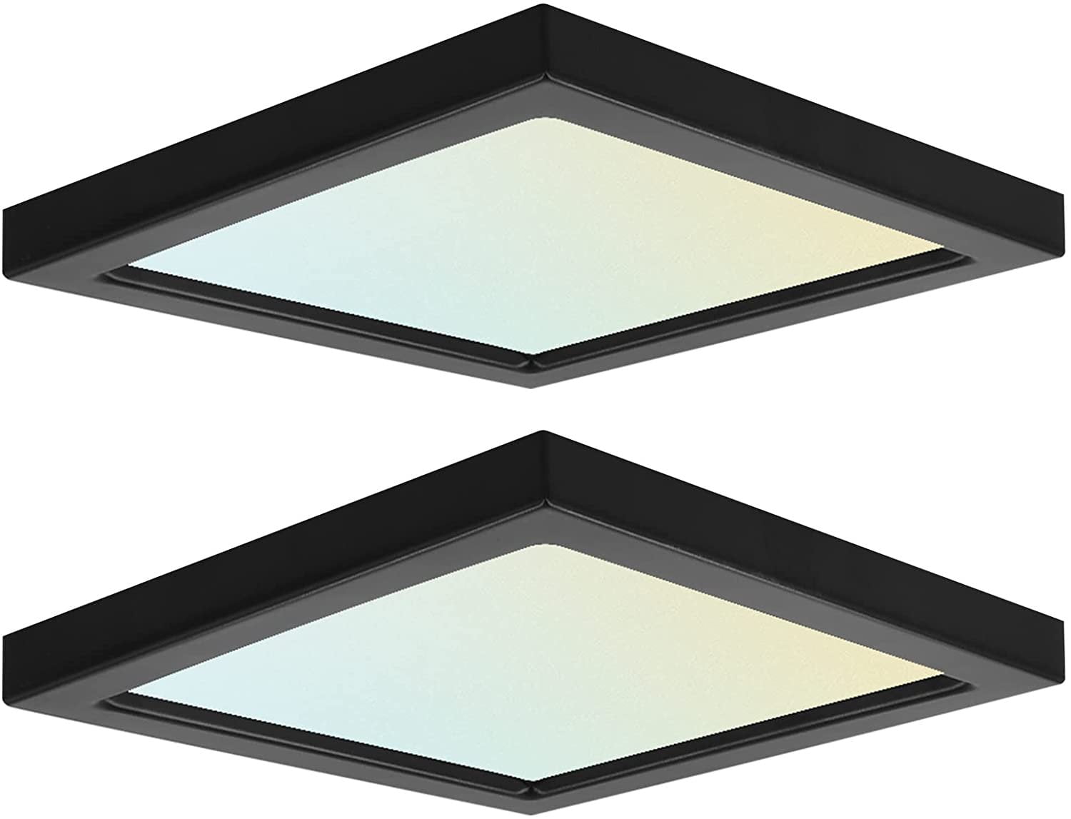 Luxrite 6 inch Square LED Flush Mount 15W 3 Color Selectable 900 Lumens ...