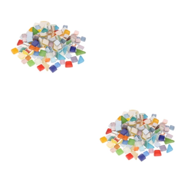 Smilepp Assorted Craft Glass Pieces Stones Vibrant Mosaic Tiles for ...