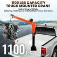 Folding Truck Crane, Jib Crane with 12V 3500Lbs Electric Hoist, 1100 ...