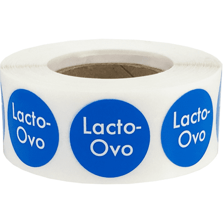 Lacto-Ovo Food Rotation Labels .75 Inch Round Circle Dots 500 Adhesive ...