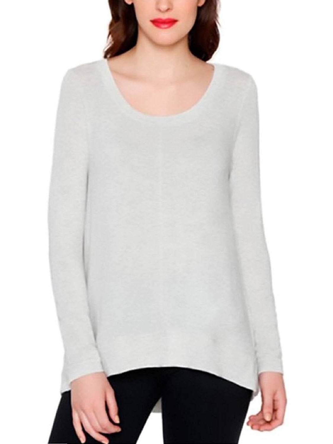 Matty M Womens Signature Long Sleeve Tee (Pearl Grey, Medium) - Walmart.com